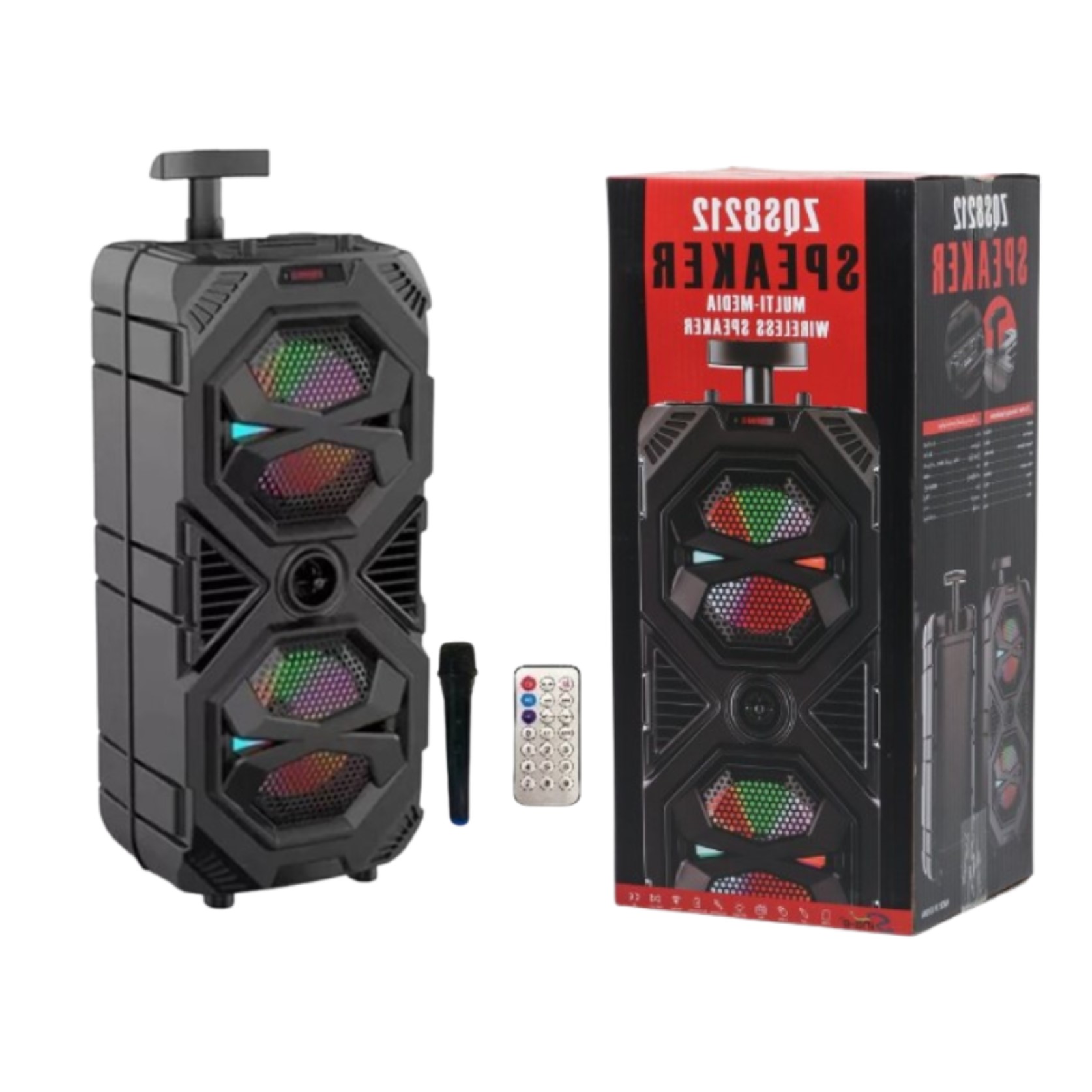 Xienan - SING-e Parlante Karaoke ZQS 8212 - Control - Microfono Inalam - 40W - Bateria